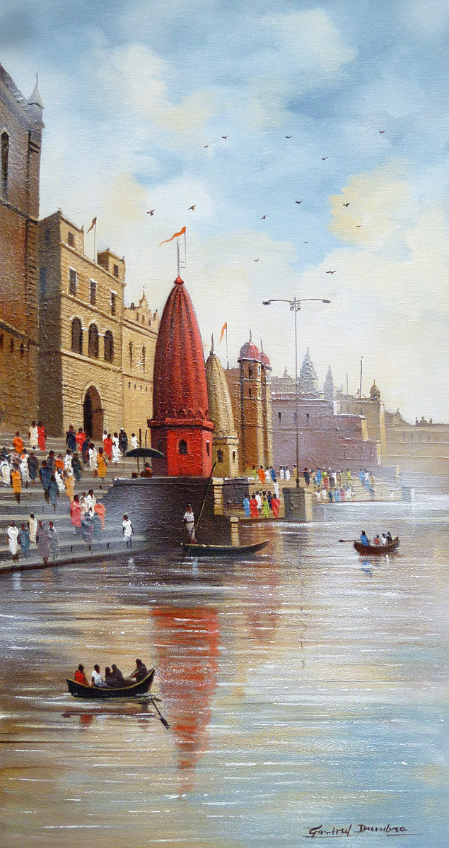 Banaras Ghat - Rhythm Art Gallery