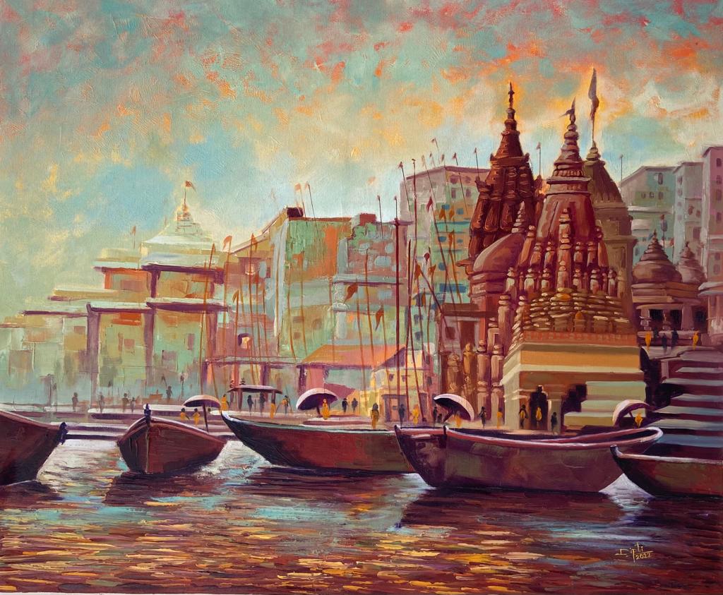 Banaras Ghat - Rhythm Art Gallery