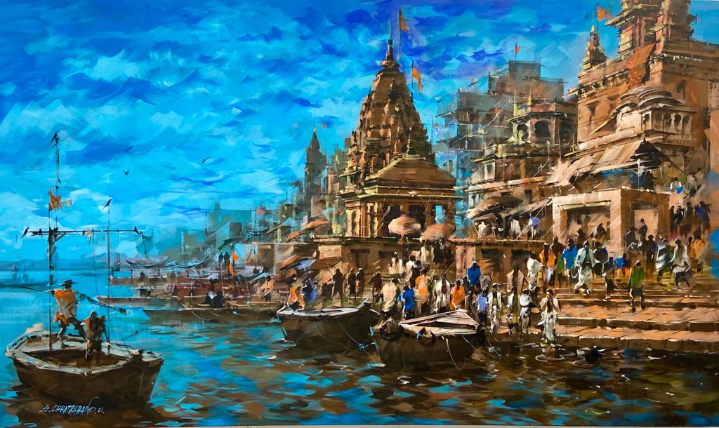 Banaras Ghat - Rhythm Art Gallery