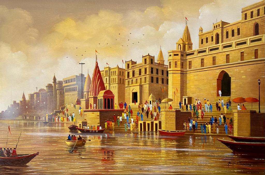 Banaras Ghat - Rhythm Art Gallery